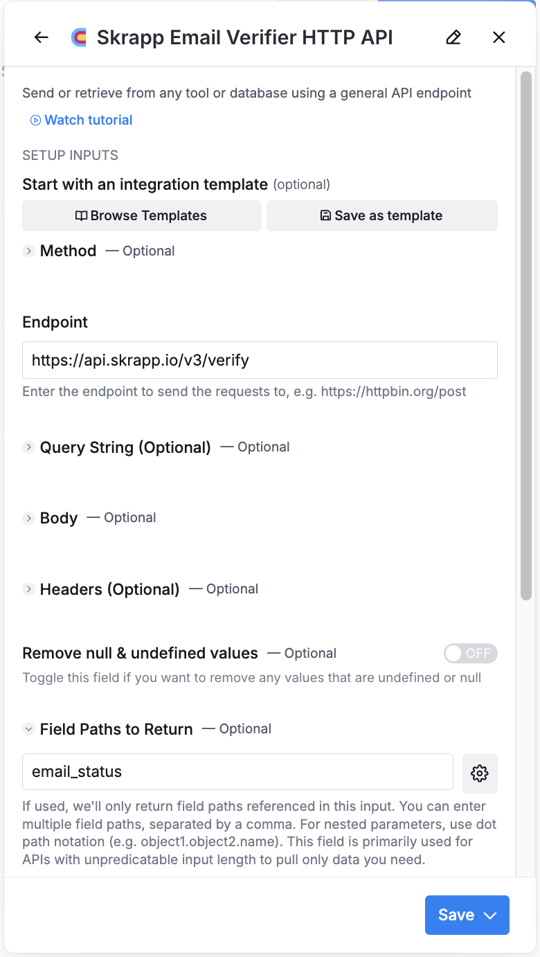 Skrapp Clay HTTP API Integration – Skrapp.io Help Center